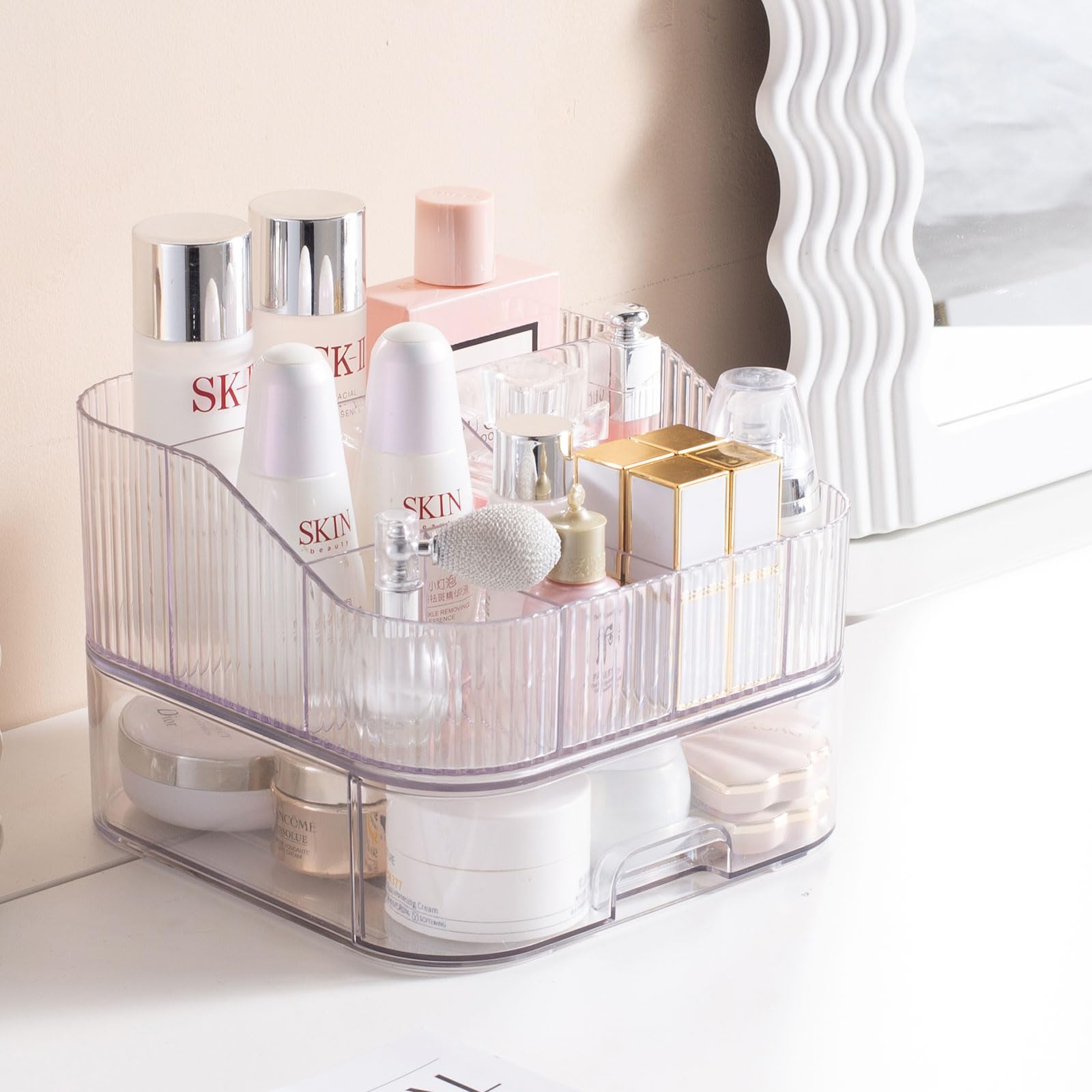 Amazon.com: YOOLENS Makeup Organizer with Stackable Drawer Countertop ...