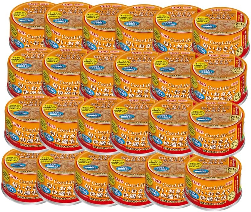 Amazon.co.jp: CIAO (チャオ) Cozy Life (コージーライフ) だしスープ まぐろ・ささみ カニカマ入り 75g 24個セット : ペット用品