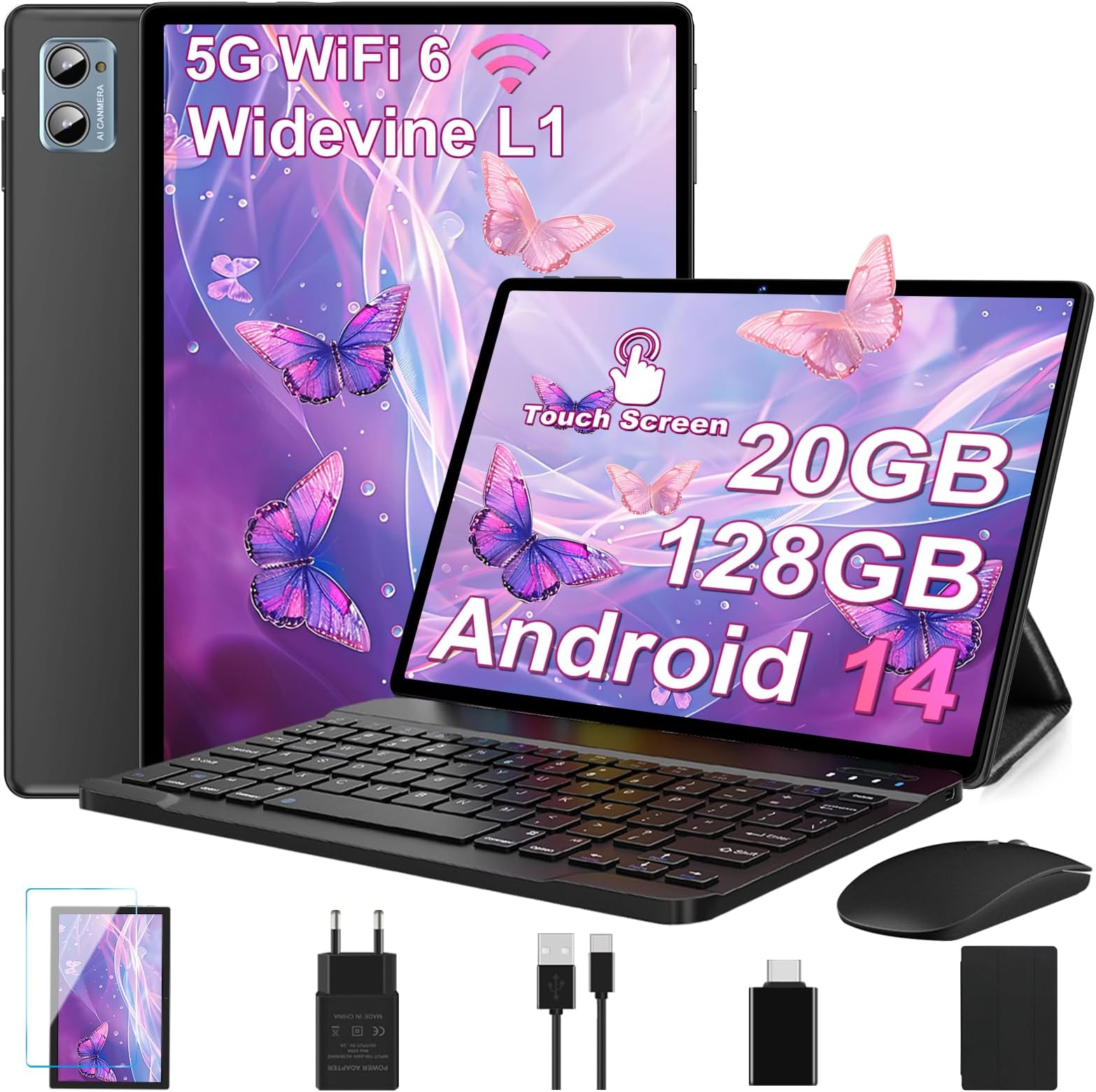 DEERTiME Tablet 10 Pulgadas Android 14 con 20GB RAM+128GB ROM/TF ...