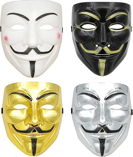 Amazon.com: DukeTea 4 Pack Hacker Mask for Kids, Anonymous Mask ...