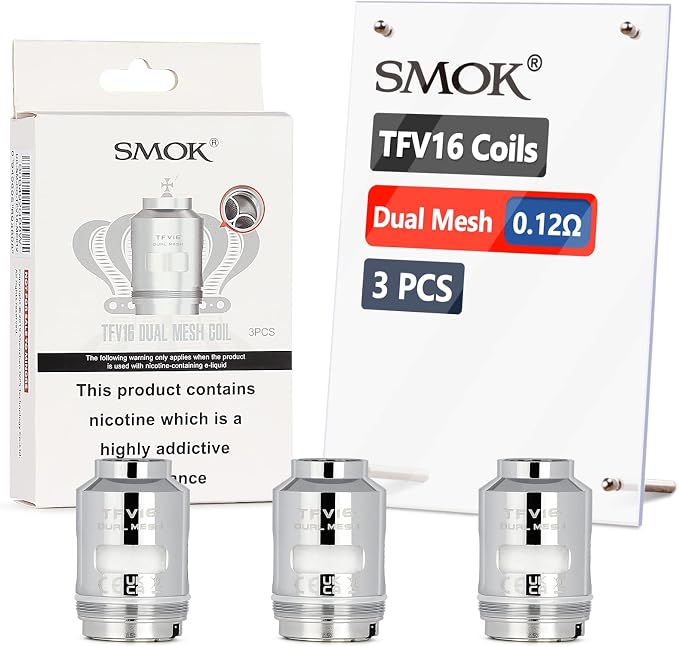 SMOK TFV16 Dual Mesh Coils 0.12 ohm, for TFV16 & TFV18 Tank (3pcs, No ...