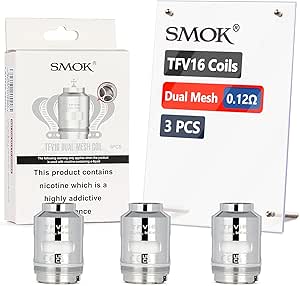 SMOK TFV16 Dual Mesh Coils 0.12 ohm, for TFV16 & TFV18 Tank (3pcs, No ...