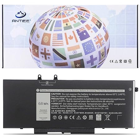 Amazon.com: 68Wh 4GVMP Laptop Battery Replacement for Dell Latitude ...