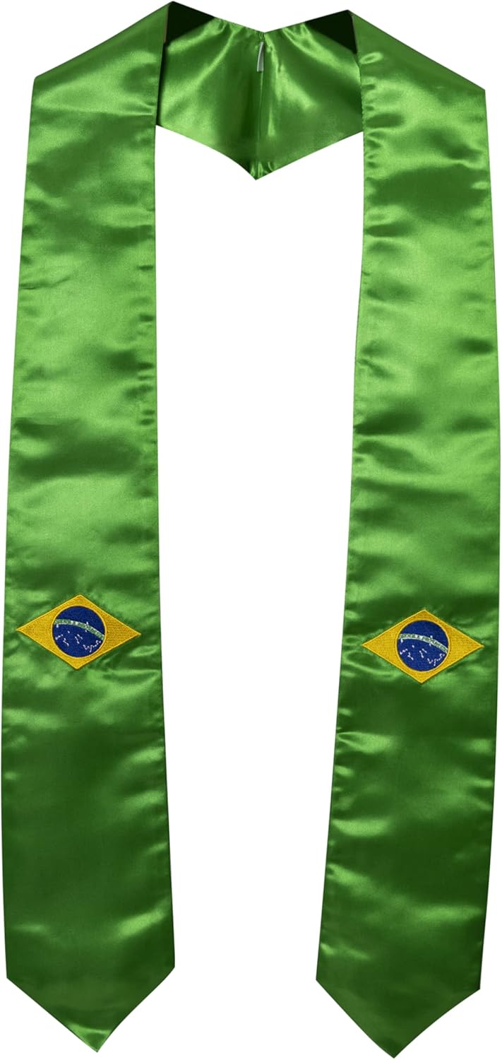 Amazon.com: Honors Graduation Graduation Stole Flag Brazil ...