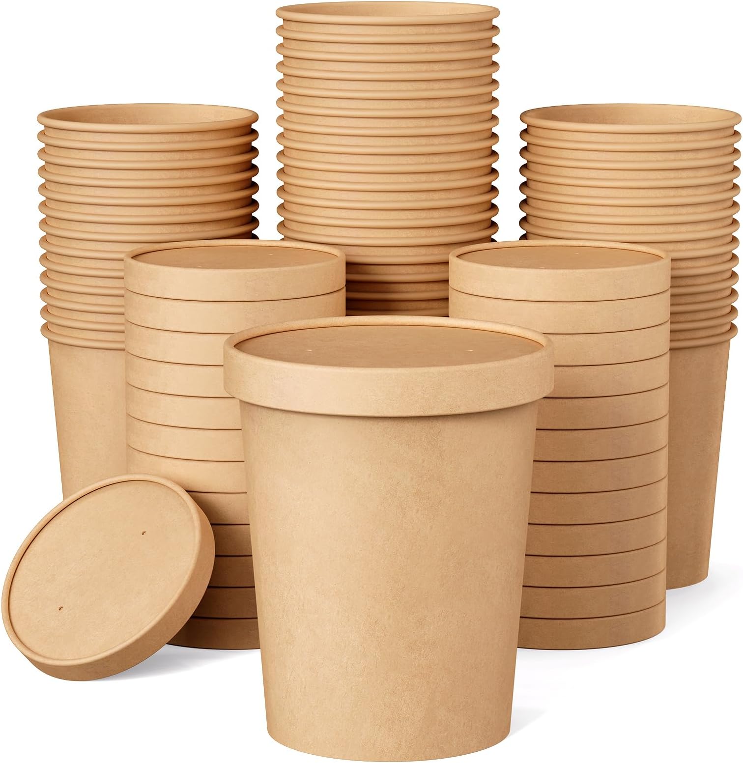 Amazon.com: Juvale 36 Pack Disposable Soup Containers with Lids, 16 oz ...