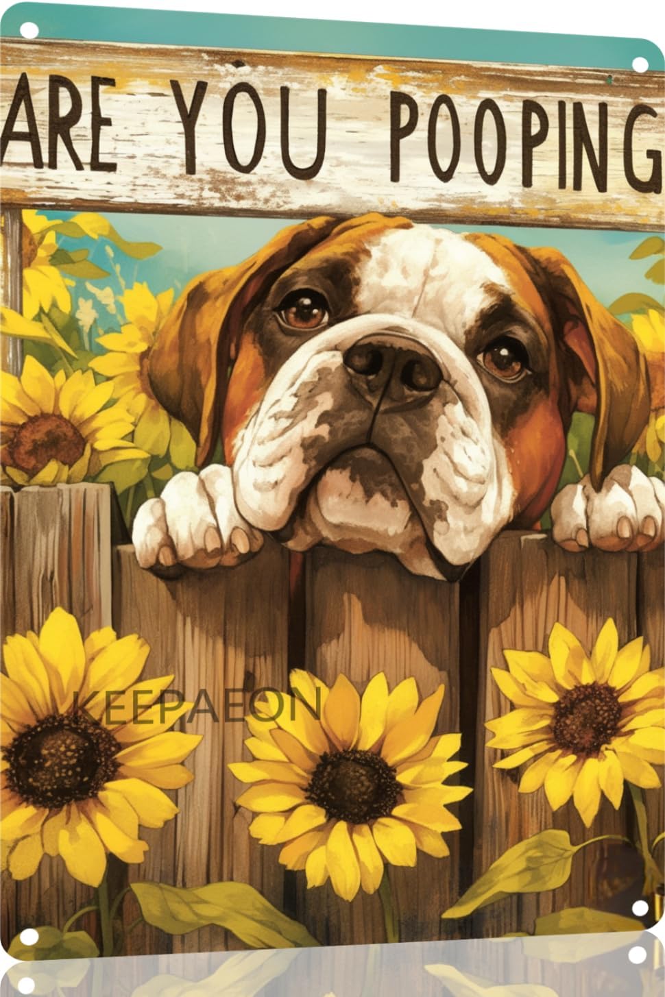 Amazon.com : KEEPAEON Are You Pooping Boxer Dog Vintage Metal Wall Art ...