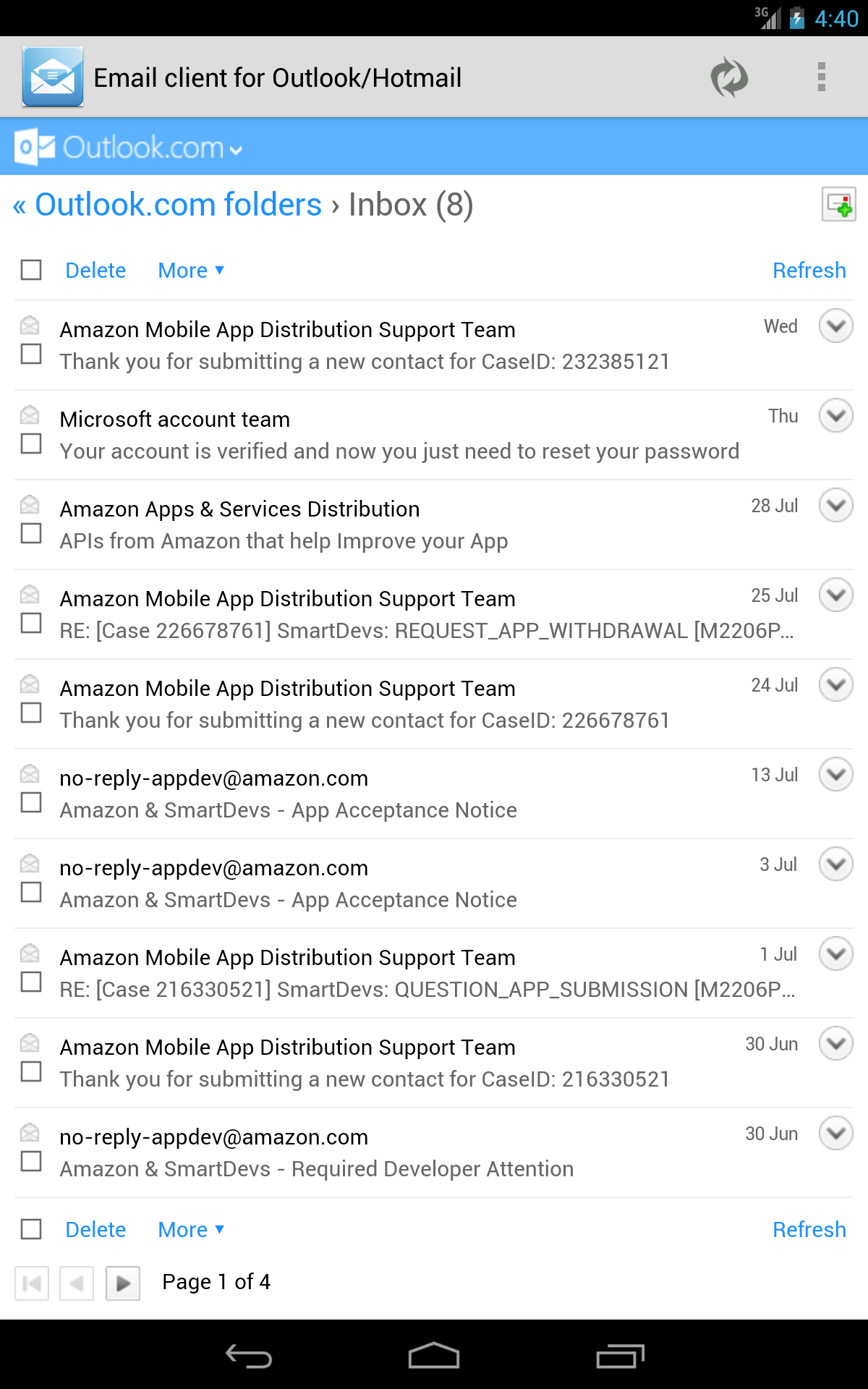 Email Client for Outlook/Hotmail - App on Amazon Appstore