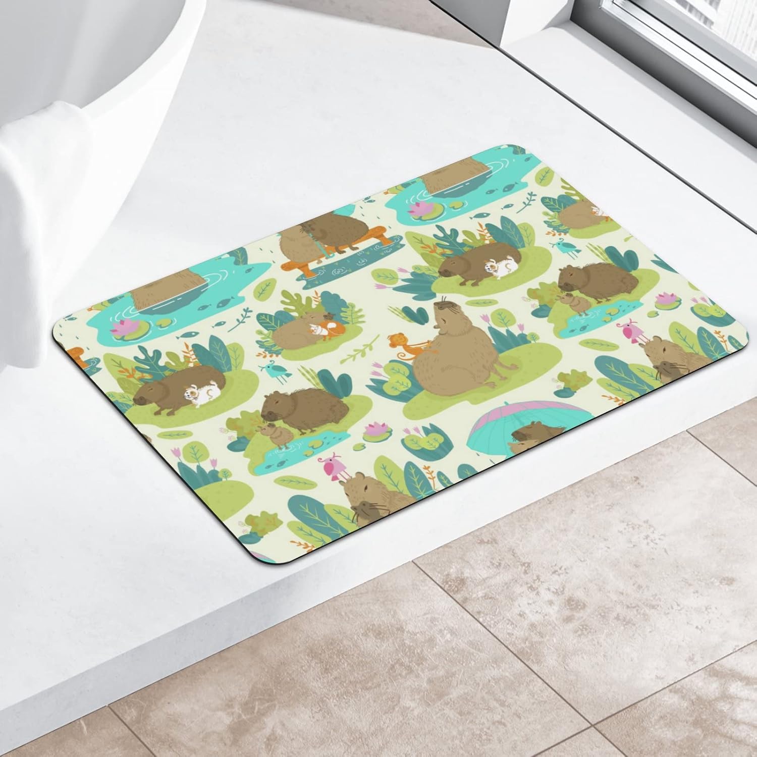 Amazon.com: CUSPCOD Capybara Bathroom Rugs, 16"x24" Bath Mat Non Slip ...