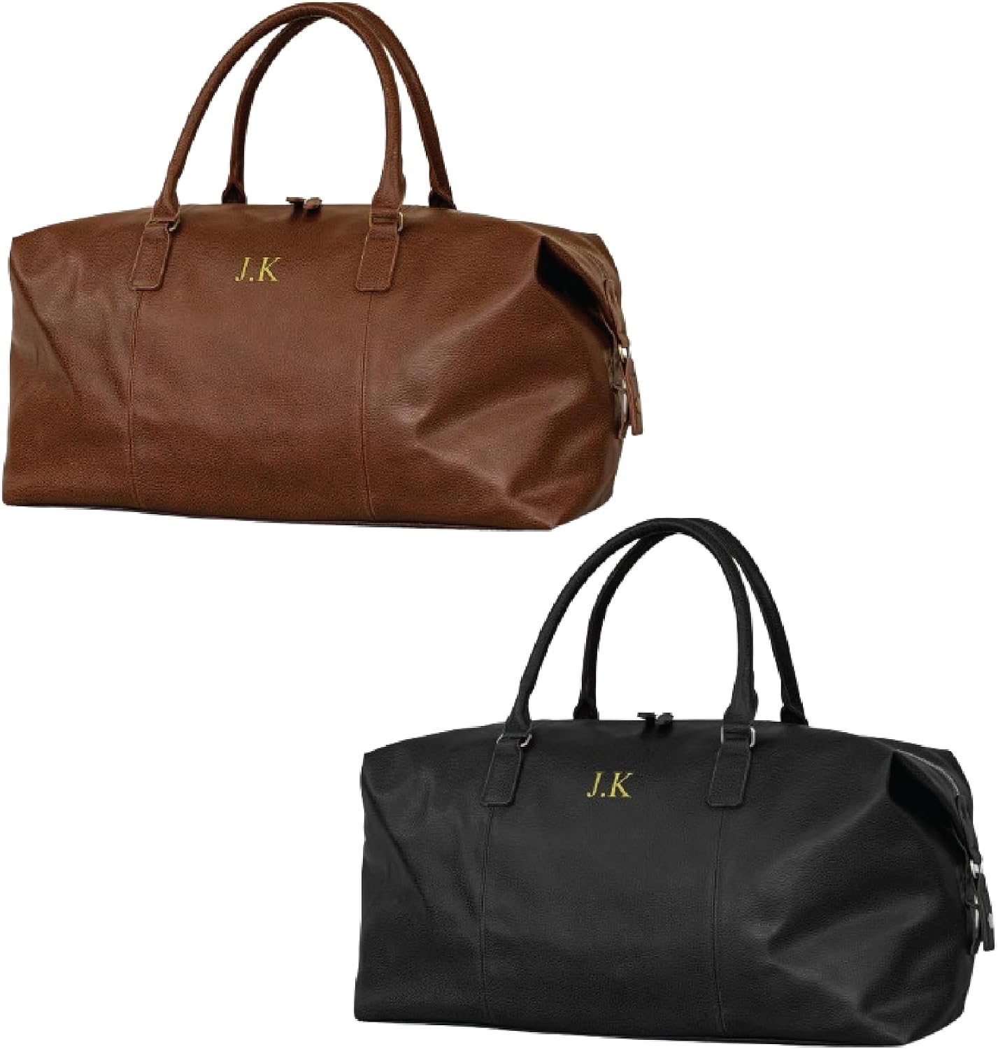 Personalised Men's Leather Weekend Bag – 30L Travel Holdall for Men ...