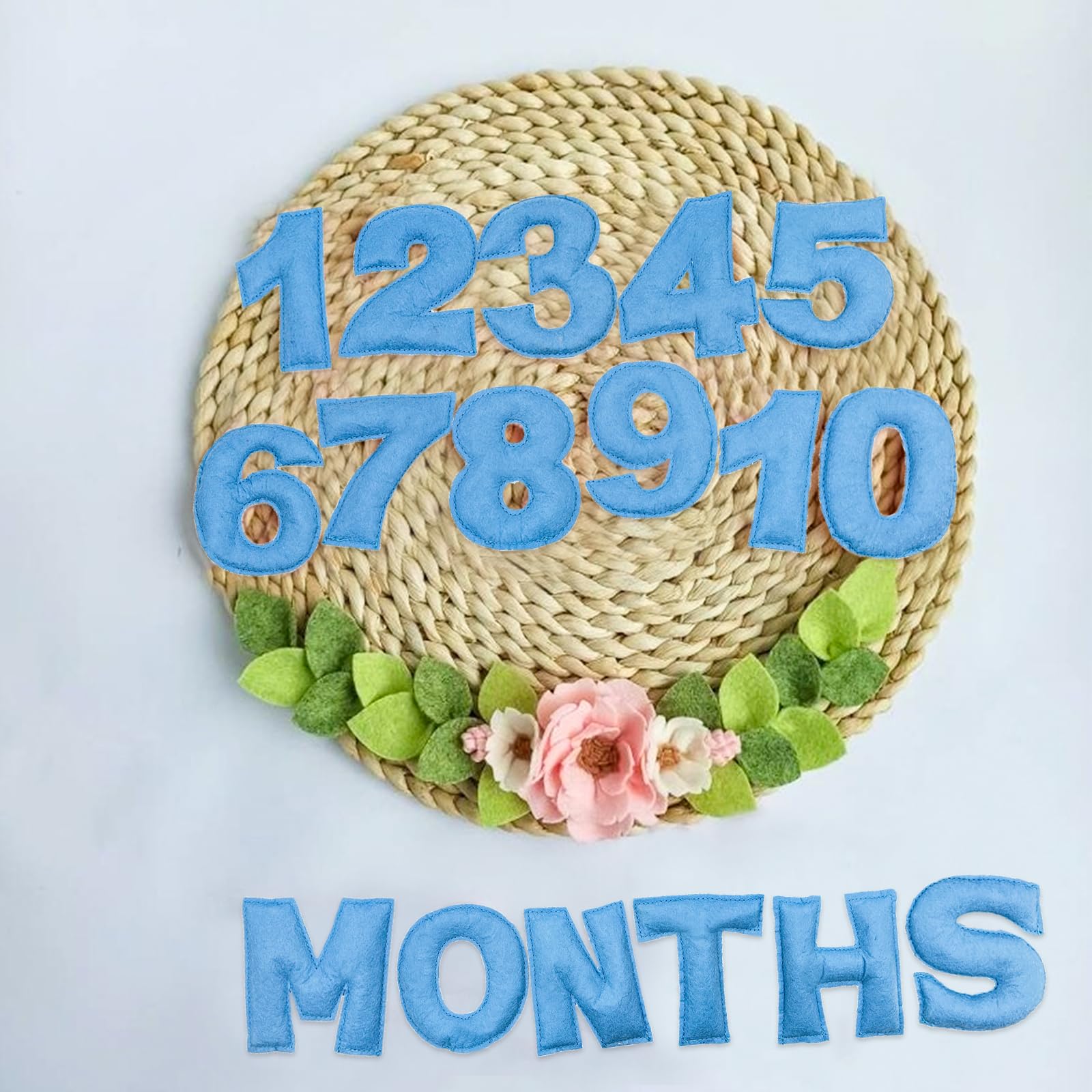 Snapklik.com : Baby Monthly Milestone Wool Felt Numbers Set, 0-12 ...