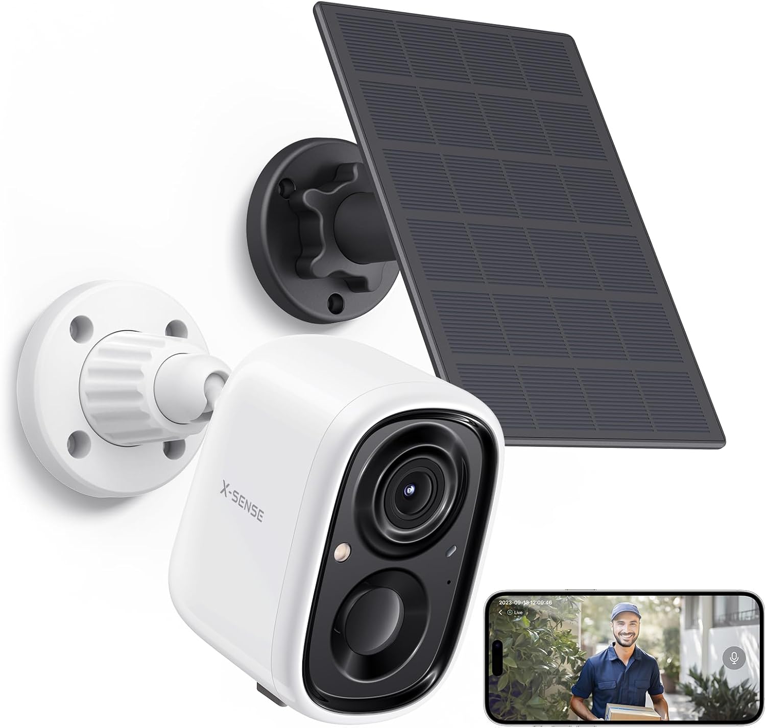Amazon.com : X-Sense Solar Security Camera Wireless Outdoor 1080P Color ...
