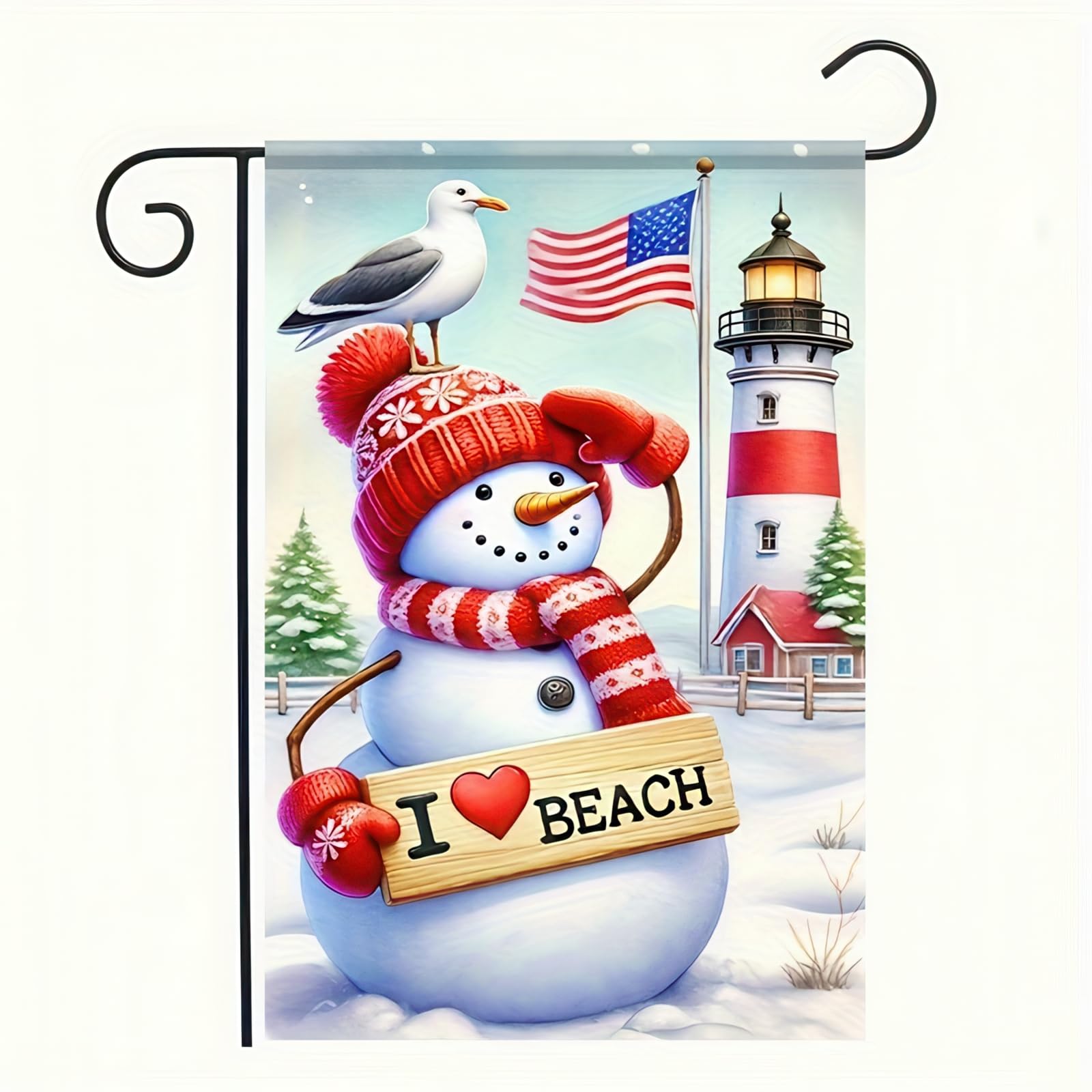 Amazon.com : BlissYard Winter Garden Flag Double Sided 12x18 Flag ...