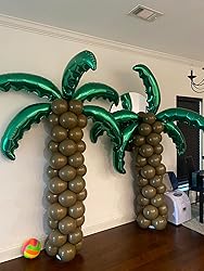 Amazon.com: 100 Pcs Palm Tree Leaves Balloons Coconut Balloons Set 10 ...