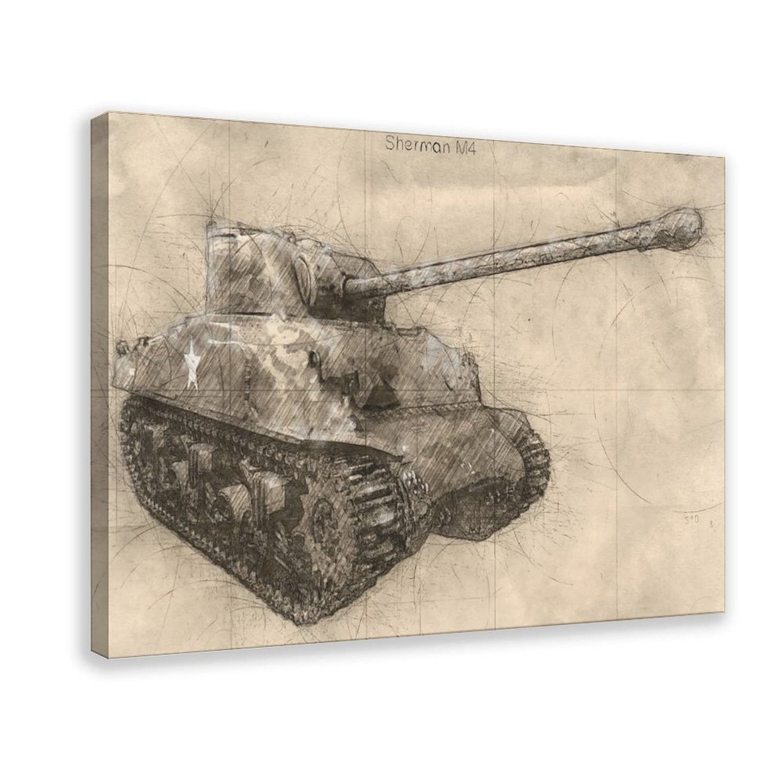 Sherman Tank Drawing
