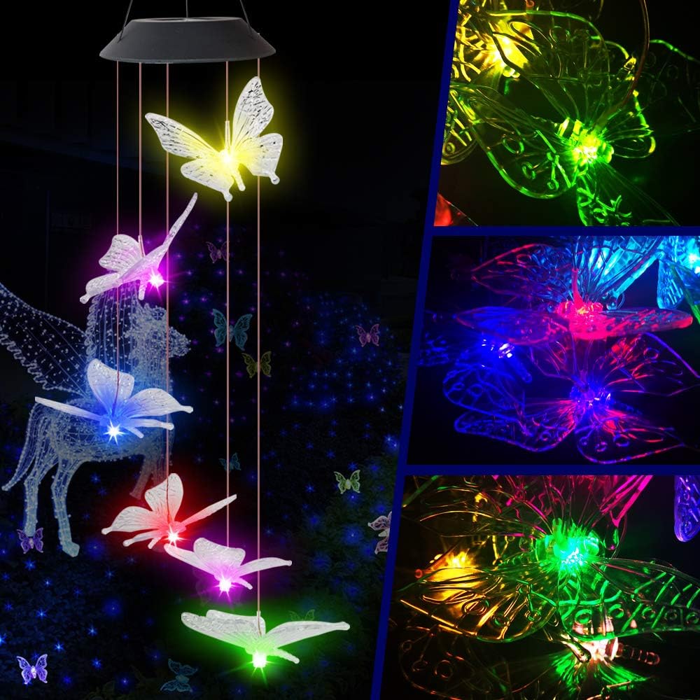Amazon.com : Butterfly Solar Light, Epicgadget Solar Butterfly Wind ...