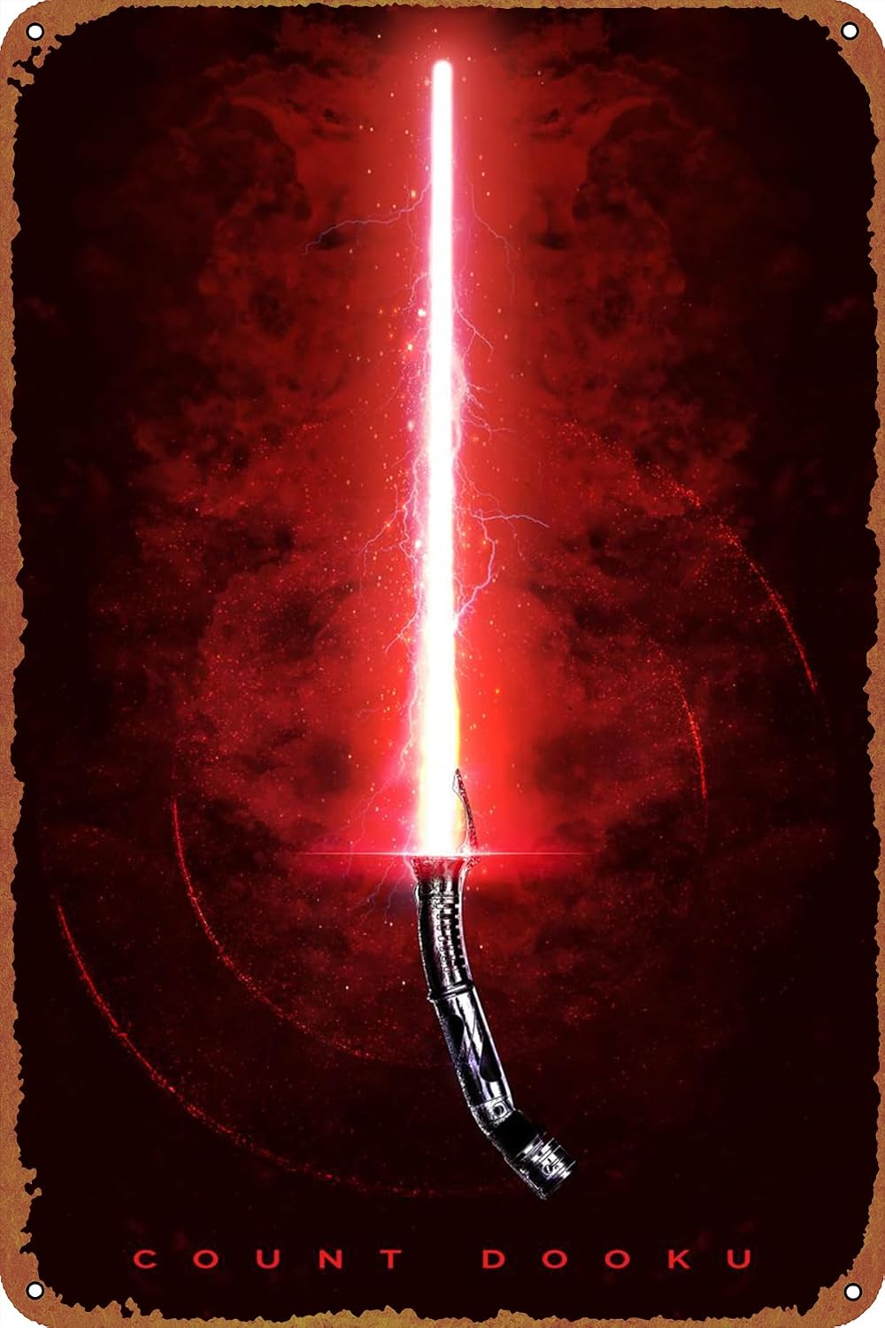 Amazon.com: Count Dooku Movie Poster Tin Metal Sign Vintage Wall Plaque ...