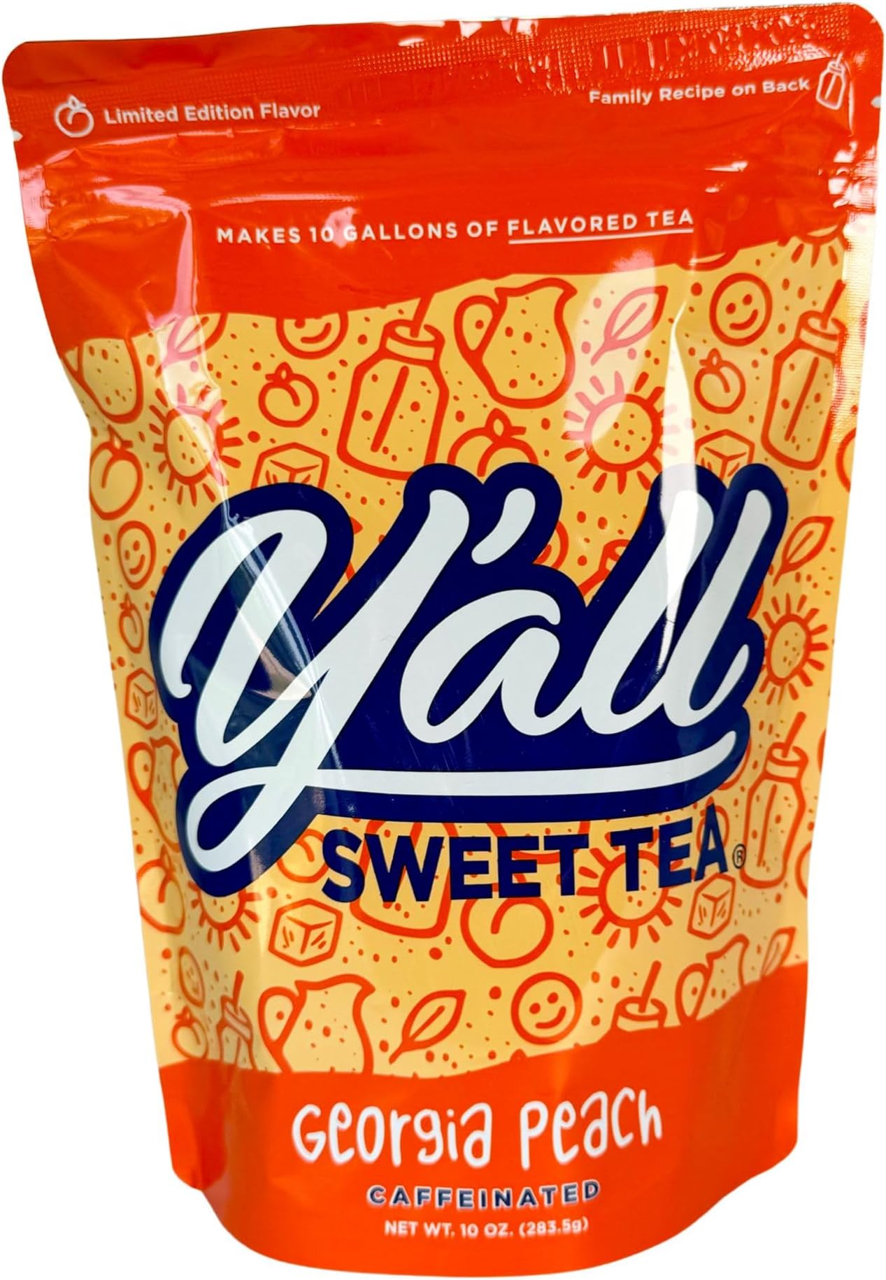 Amazon.com : Y'all Sweet Tea - Peach Flavored Iced Tea Bags One Gallon ...