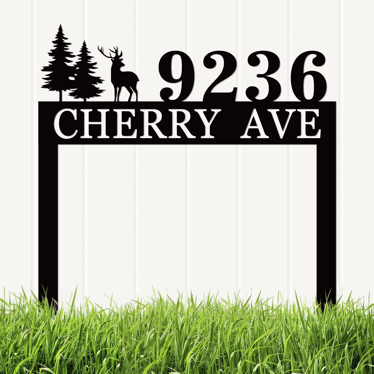 Amazon.com : Metal Address Sign with Stake - Custom Outdoor House ...