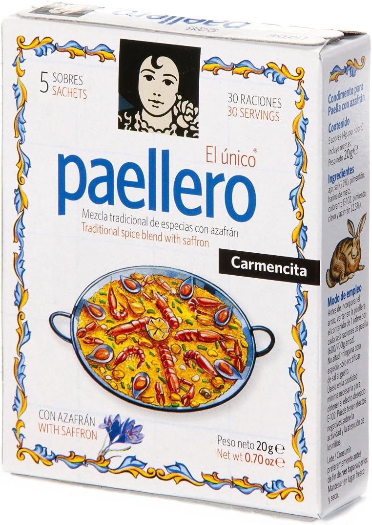 Amazon.com : Paellero Paella Seasoning from Spain (5 packets ...