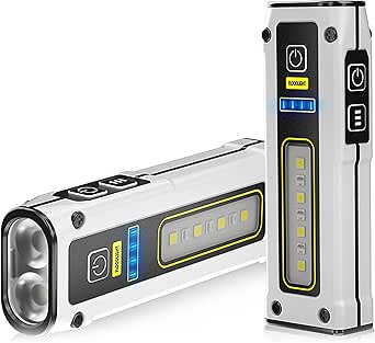 PINSAI Portable Rechargeable LED Work Light, Mini Magnetic Flashlights ...