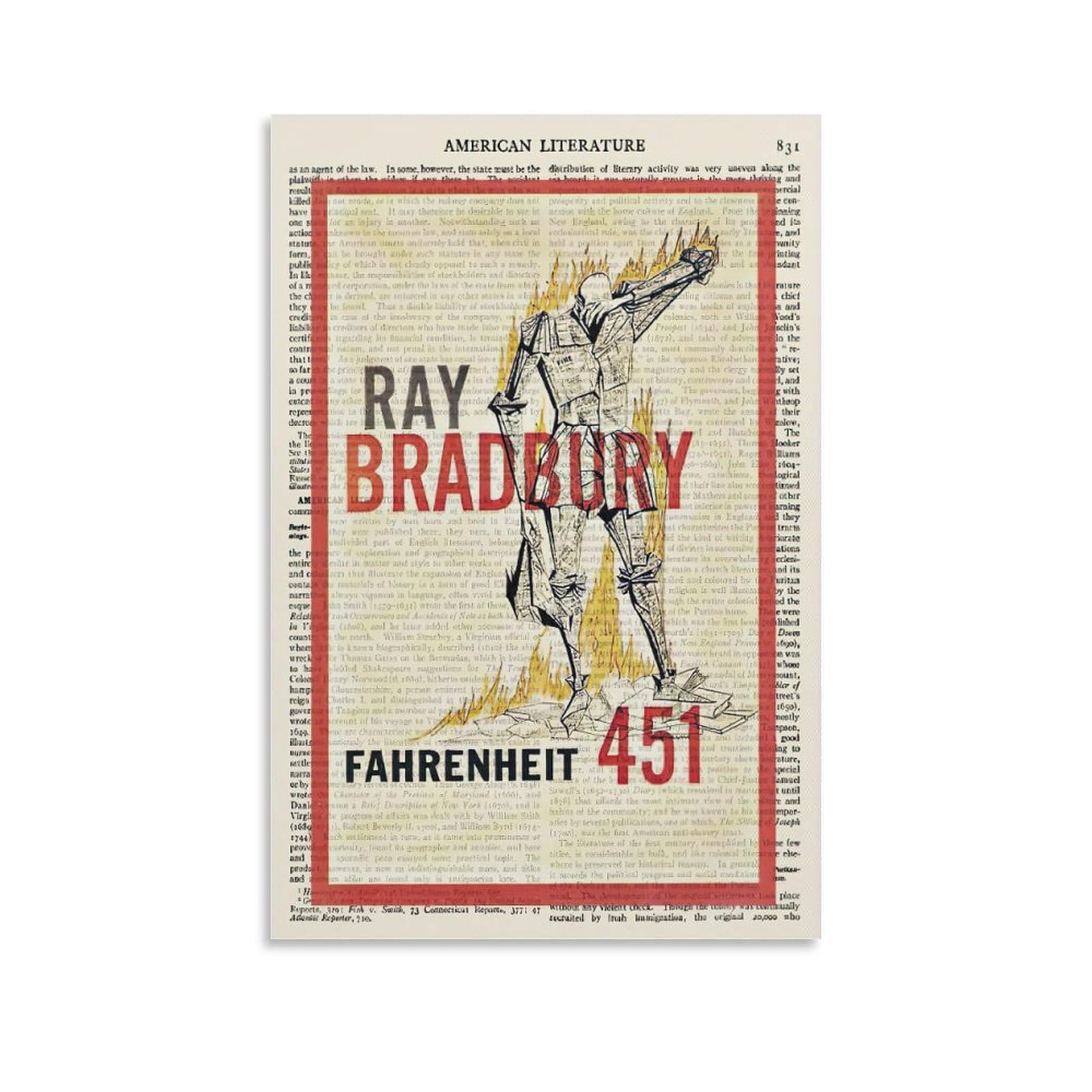 Amazon.com: Book Cover Fahrenheit 451 by Ray Bradbury on Affordable ...