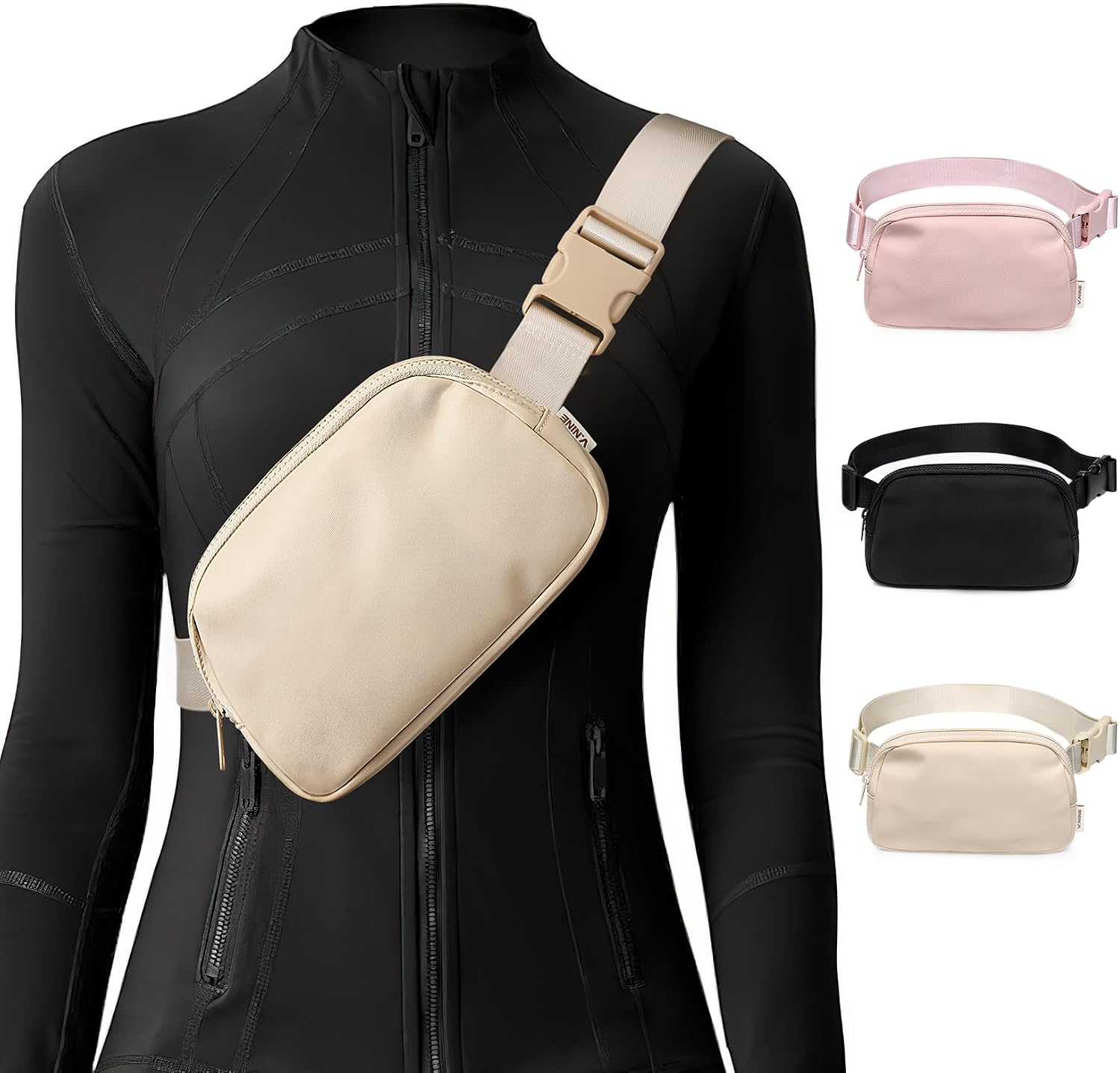 VNINE Belt Bag for Women Men Fashionable Crossbody Fanny Pack ...