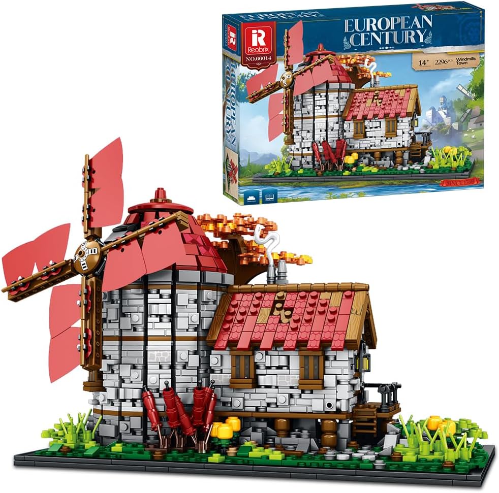 Amazon.com: MISINI 66014 Technik Medieval Windmill Building Block Set ...