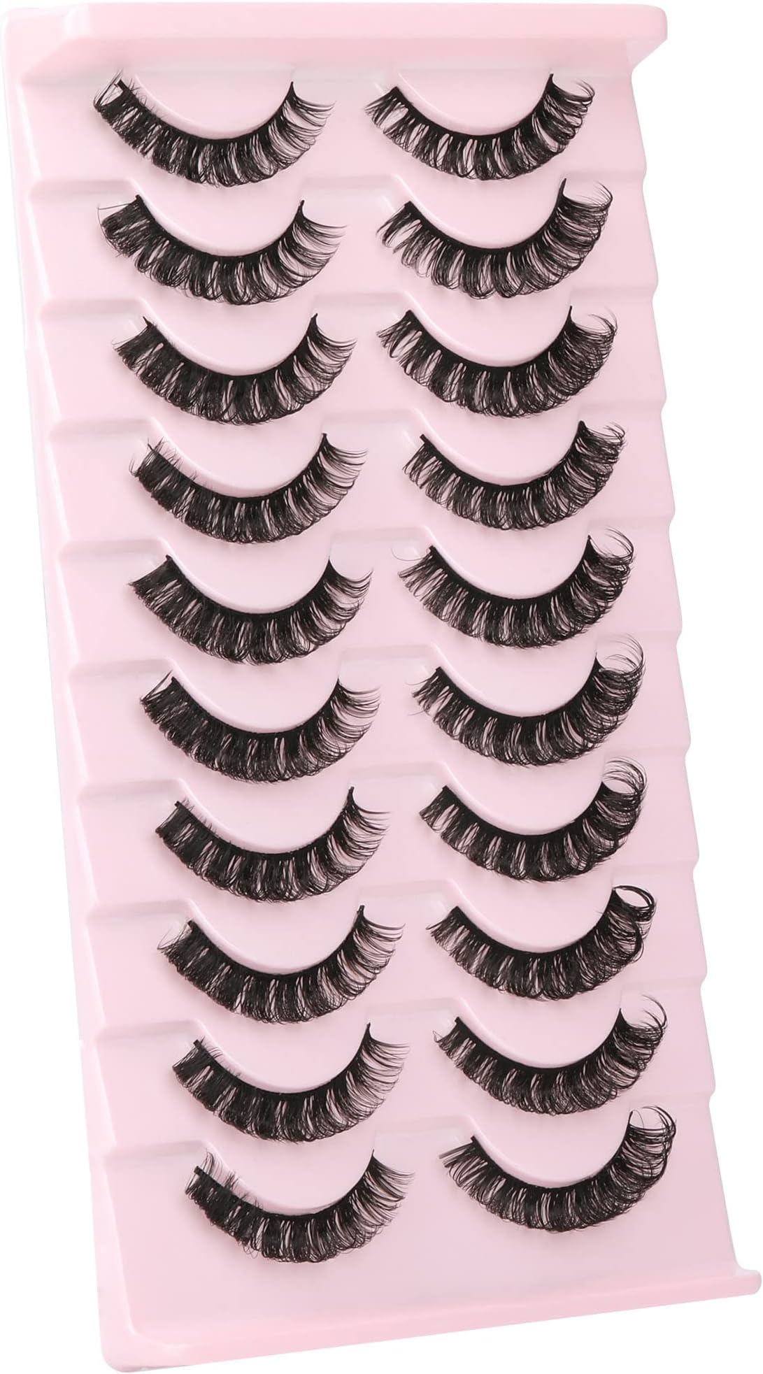 Amazon.com: wiwoseo False Eyelashes Russian Strip Lashes D Curly Faux ...