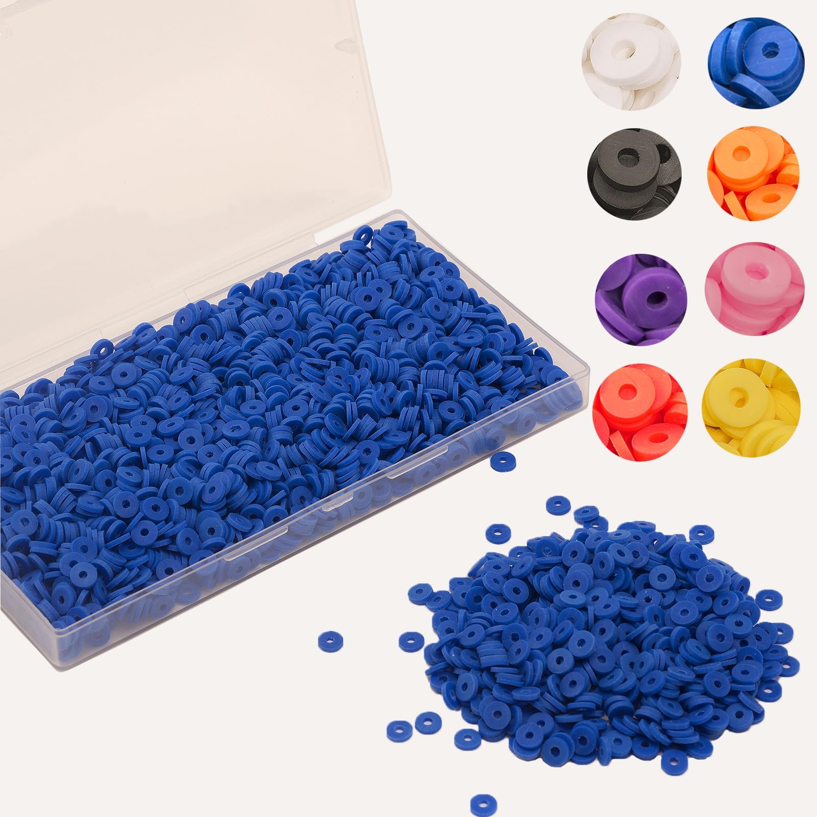 Amazon.com: THRELE 4000 Pcs Gradient Blue Clay Beads for Bracelets ...