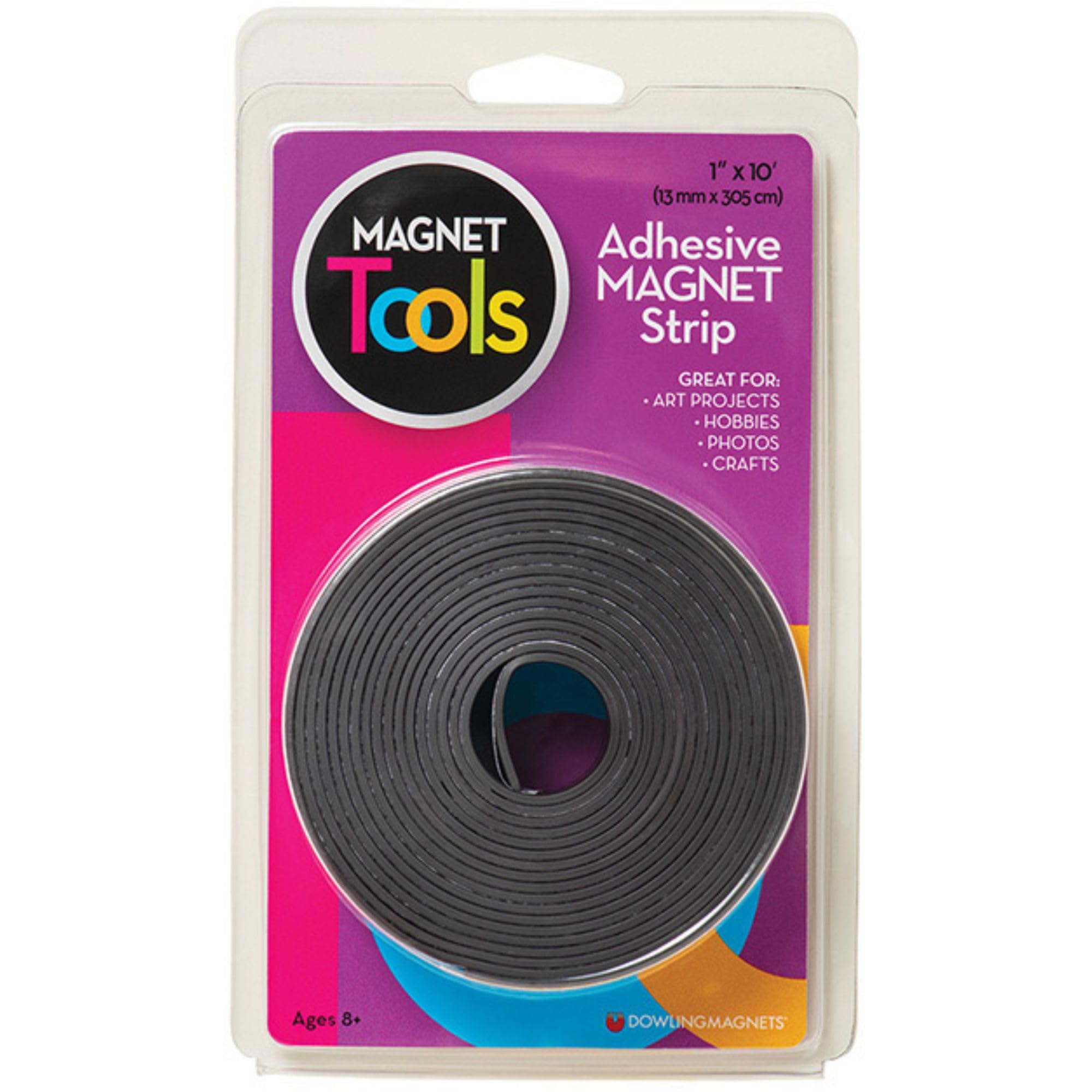 Amazon.com : Dowling Magnets Adhesive Magnet Strip (1"W x 10'L ...