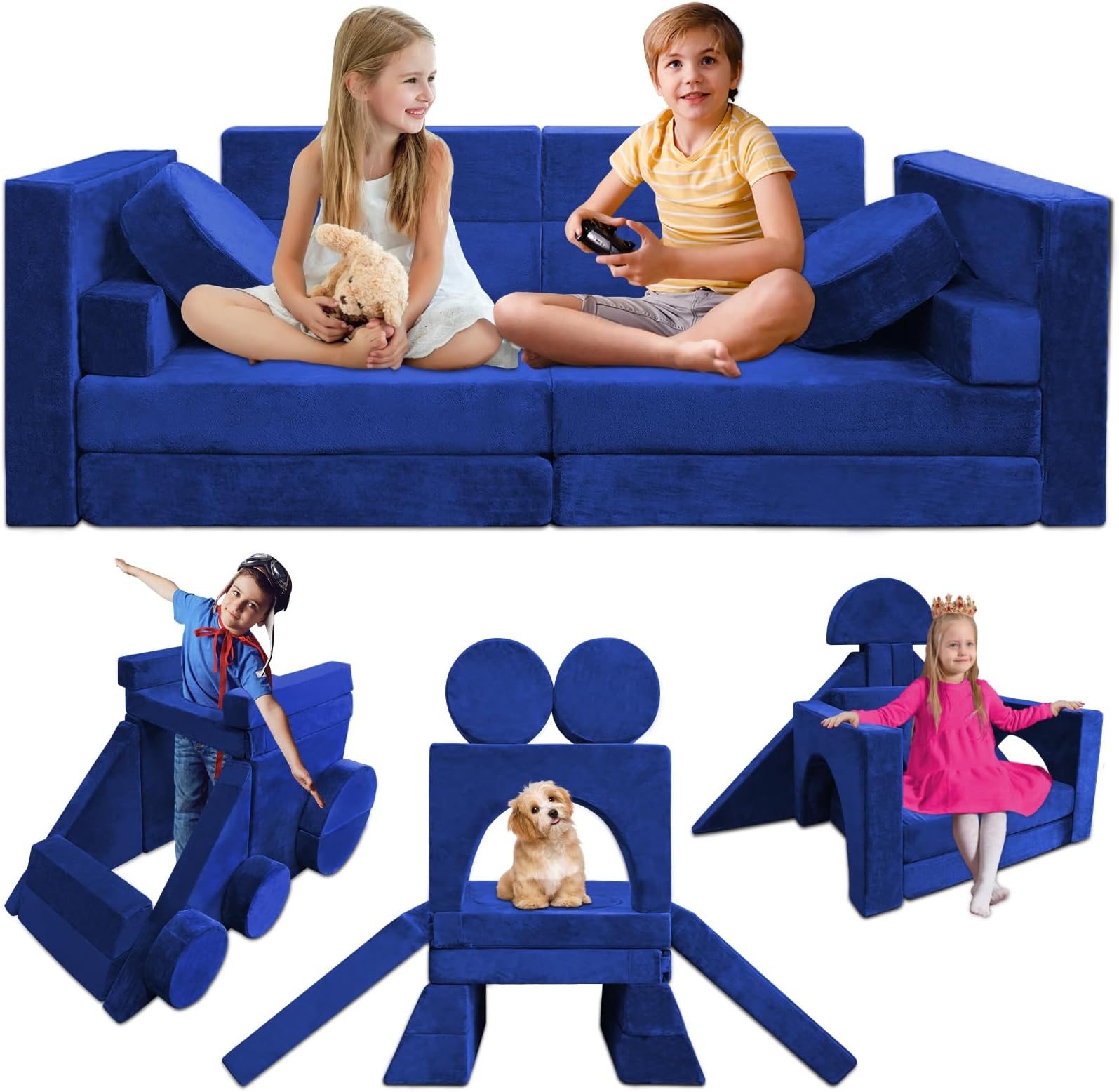 Amazon.com: Milliard Kids Couch - Modular Kids Sofa for Toddler and ...