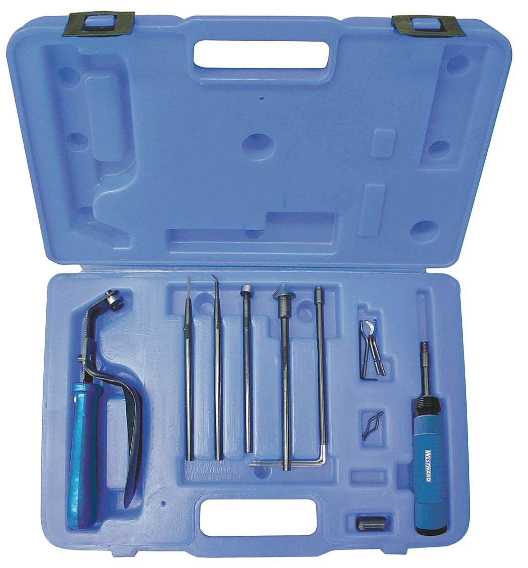 Westward 4KTV2 Deburring Tool Set, B, C, D, E, K, 19 Pcs: Hand Tool ...