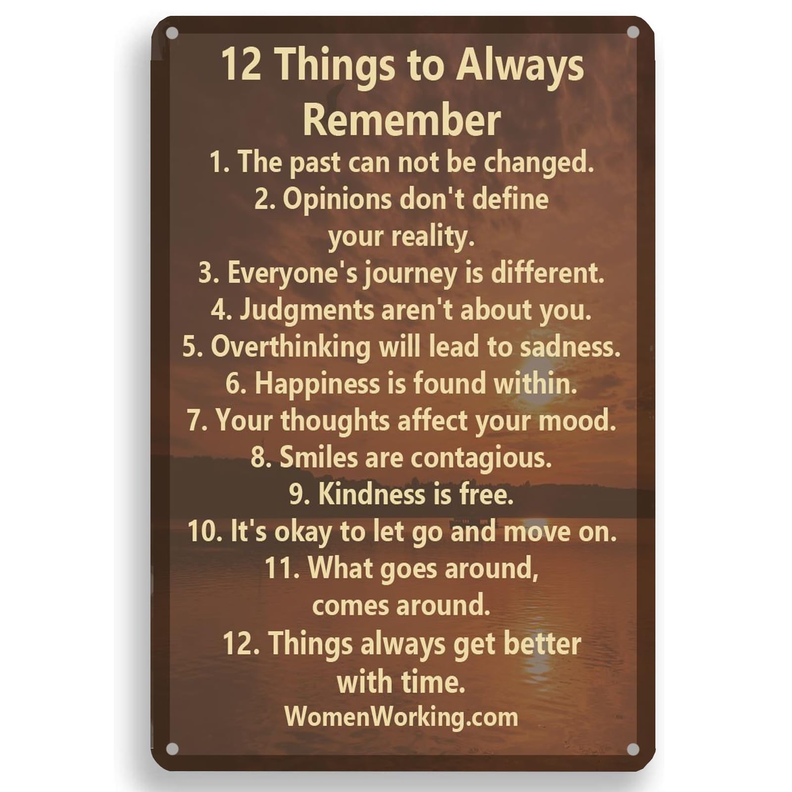 12 Things To Always Remember Vintage Funny Metal Sign Home Decor Rustic ...