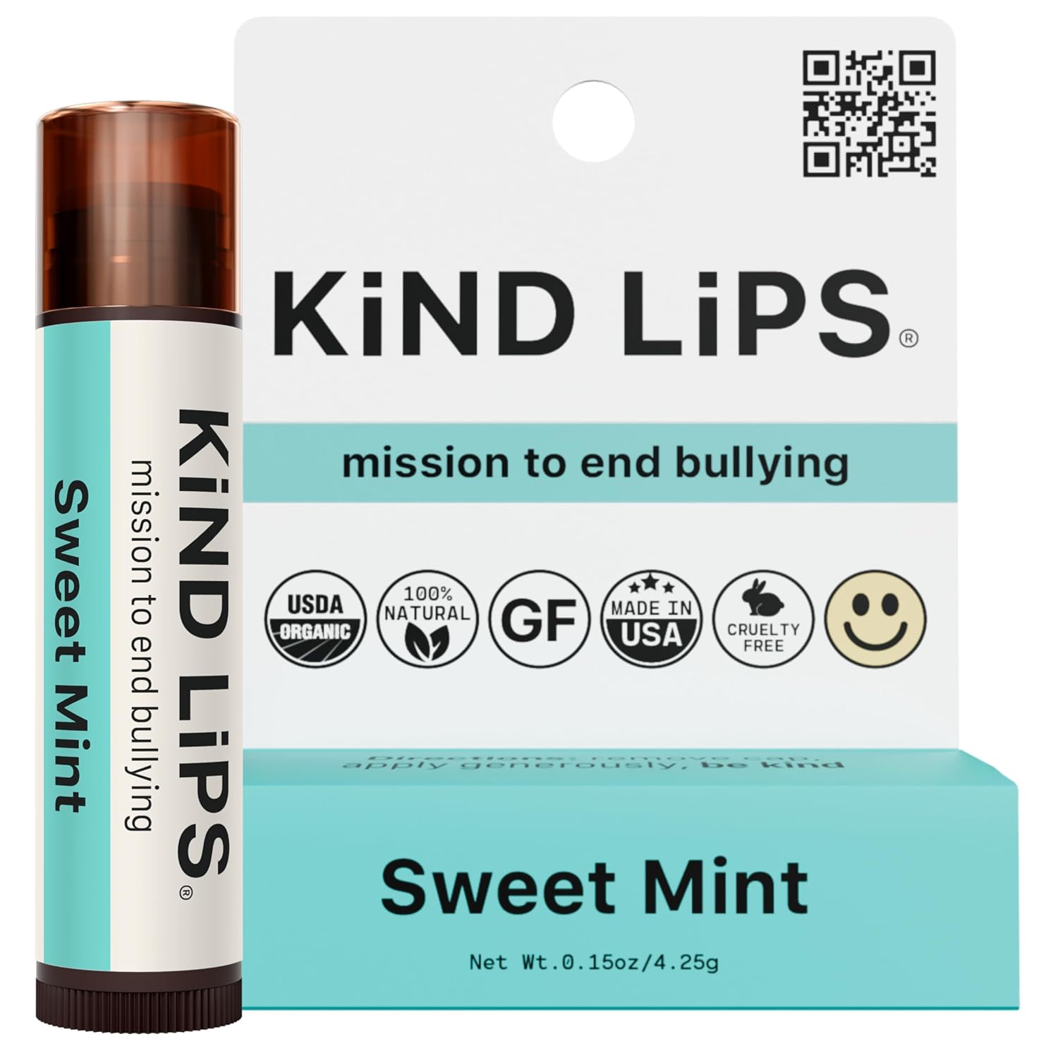 Amazon.com : Kind Lips Organic Sweet Mint Lip Balm, 0.15 OZ : Health ...