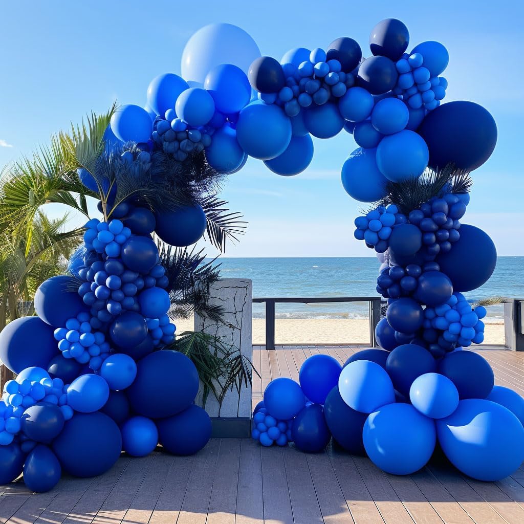 Globos azul rey, globos de doble relleno, globos azul oscuro ...