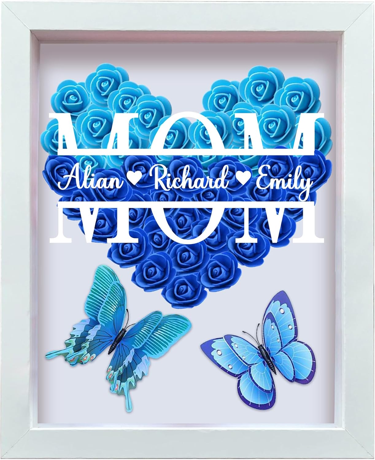 Amazon.com - Personalized Flower Shadow Box Frame with Butterfly,Custom ...