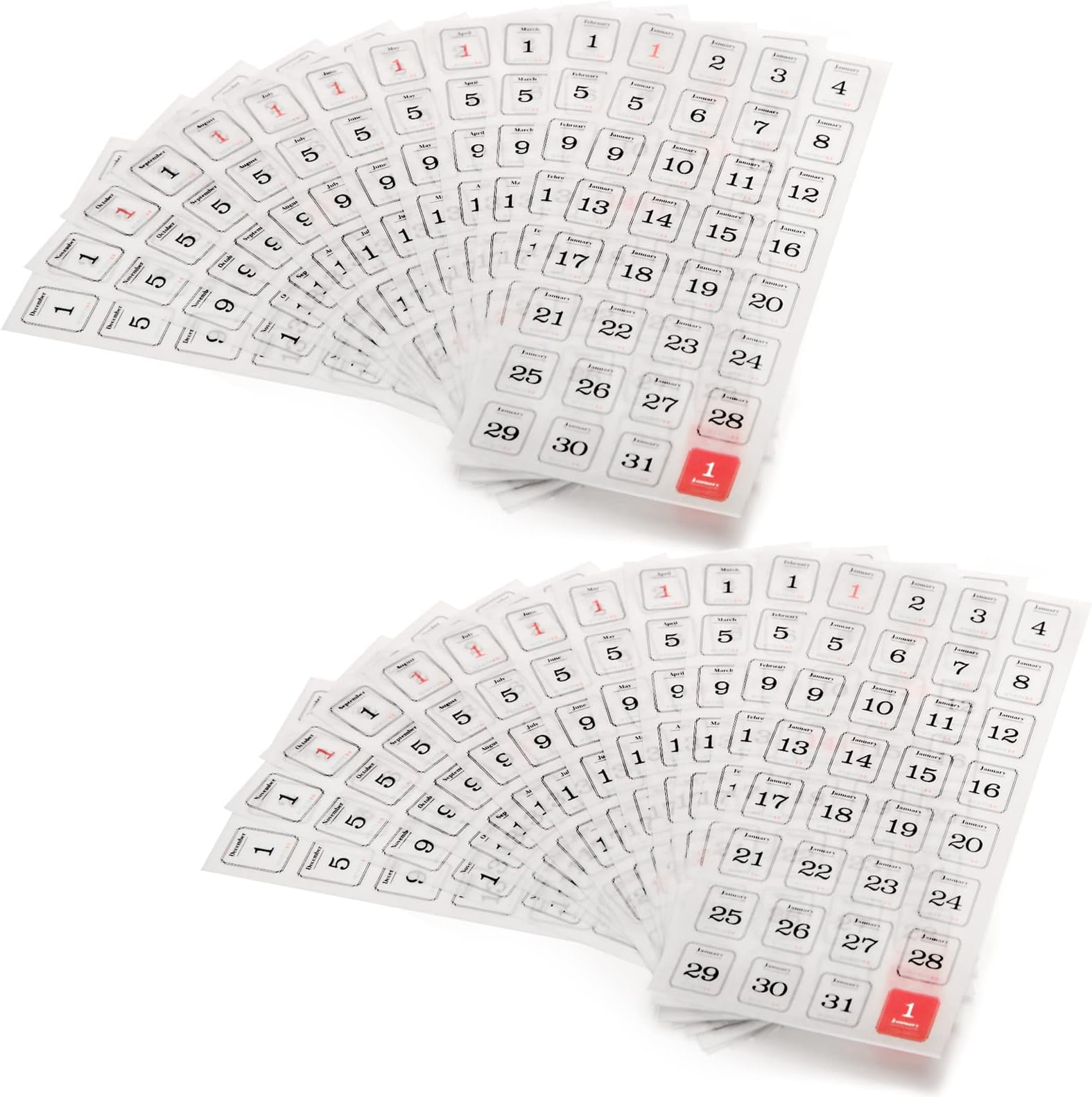 2 Stück Aufkleber Kalender - Scrapbook Zubehör Stickers - Bullet ...