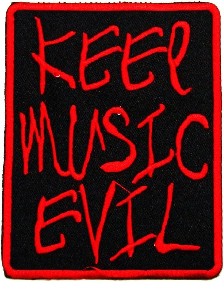 Amazon.com: KEEP MUSIC EVIL logo Iron on patch