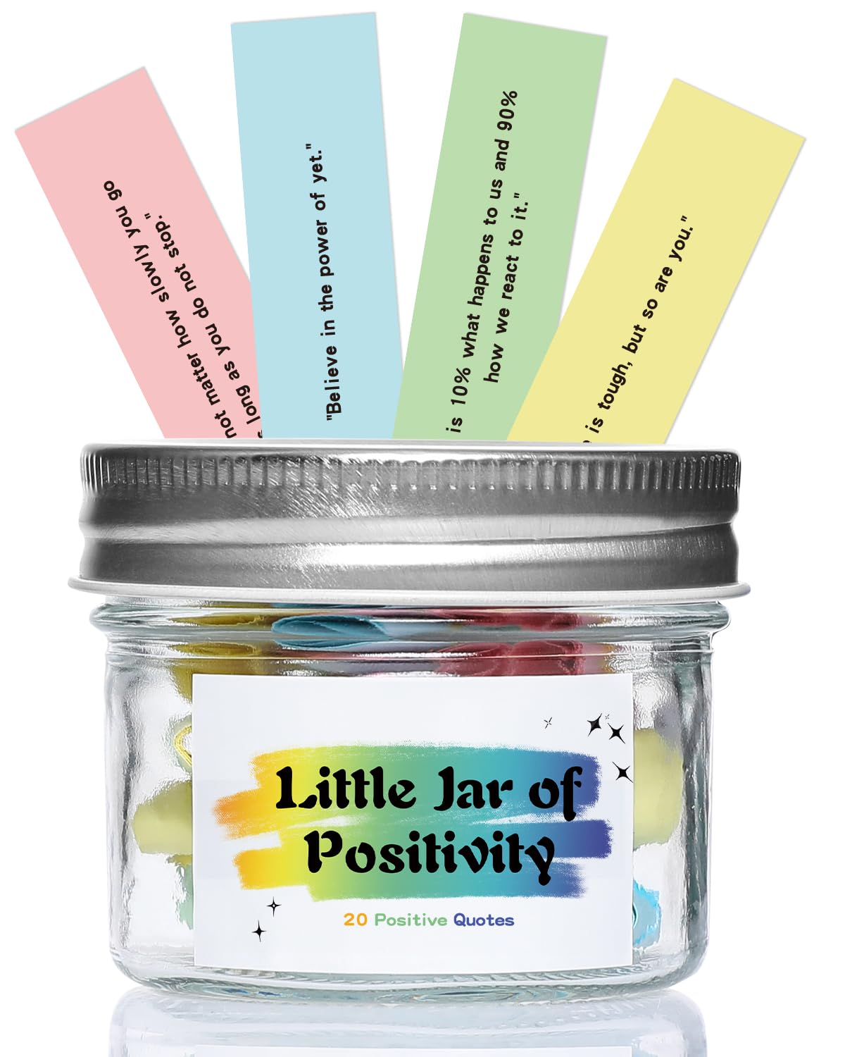 Positivity Jar Quotes D.I.Y Gifts For Them : Inspirational Quote Jars