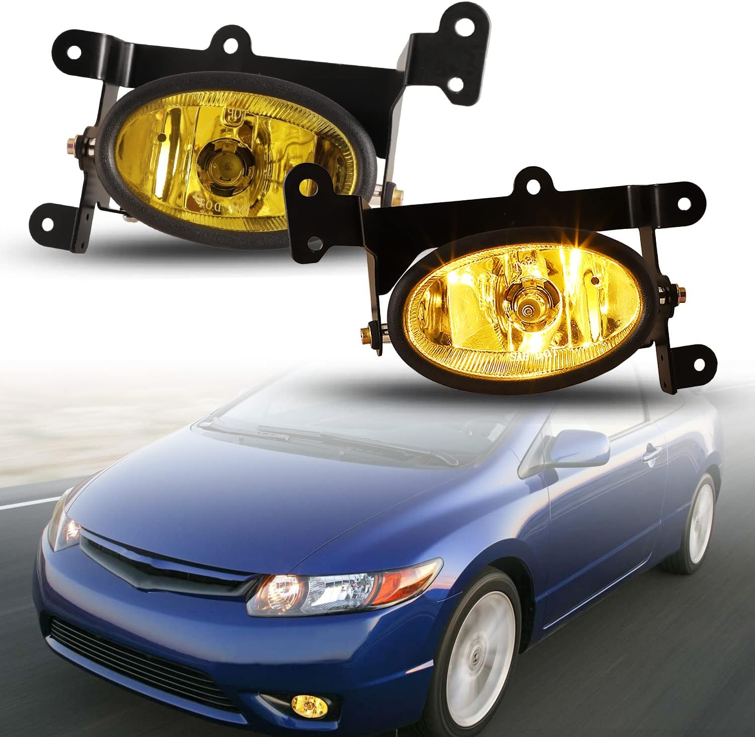 Amazon.com: Nixon Offroad Fog Lights for Honda Civic Coupe 2006-2008 ...