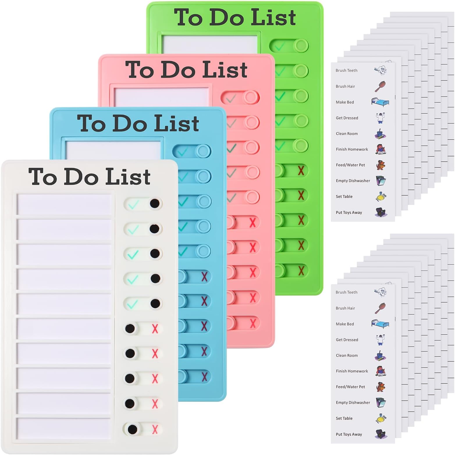 Amazon.com: Aleric 4 Pcs Chores Chart for Kids, Daily Routine Chore ...