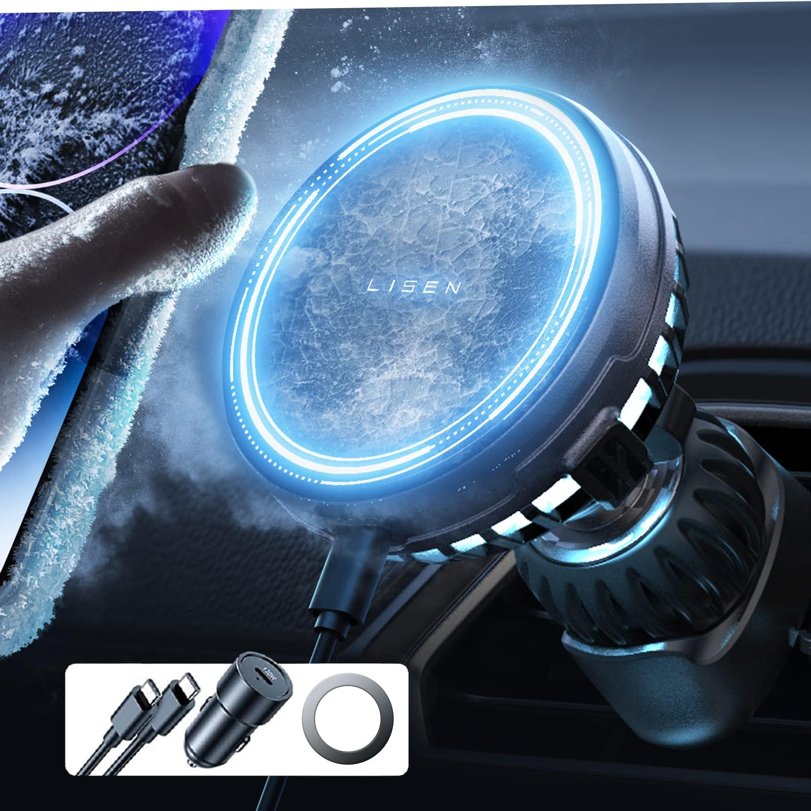 Amazon.com: MINIX for 15W Qi2 MagSafe Wireless Ice Cooling Car Charger ...