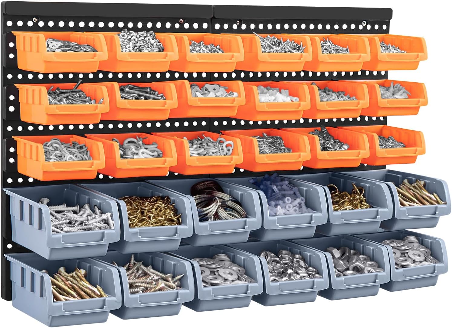 VonHaus Workshop Storage - 30pcs Wall Mount Storage Organiser Bin for ...