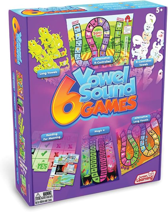 Amazon.com: Junior Learning JL411 6 Vowel Sound Games : Toys & Games