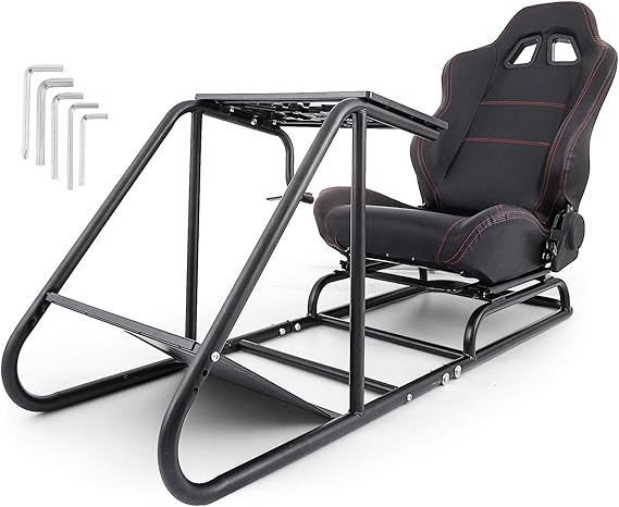 Amazon.com: VEVOR Adjustable Driving Simulator Seat With Gear Shifter ...
