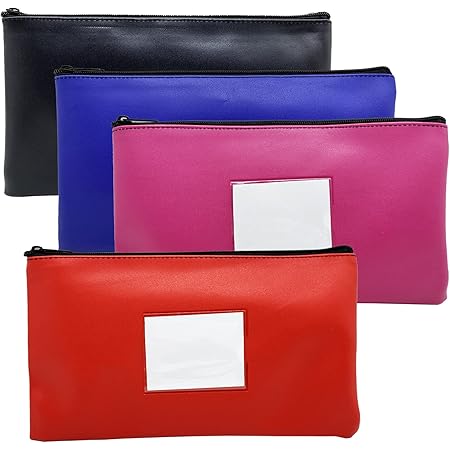 Amazon.com: Tongnian Bank Bag Money Pouch Leatherette Security Deposit ...