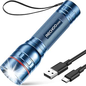 Rechargeable Flashlights High Lumens, G1000 Super Bright Flash Light ...