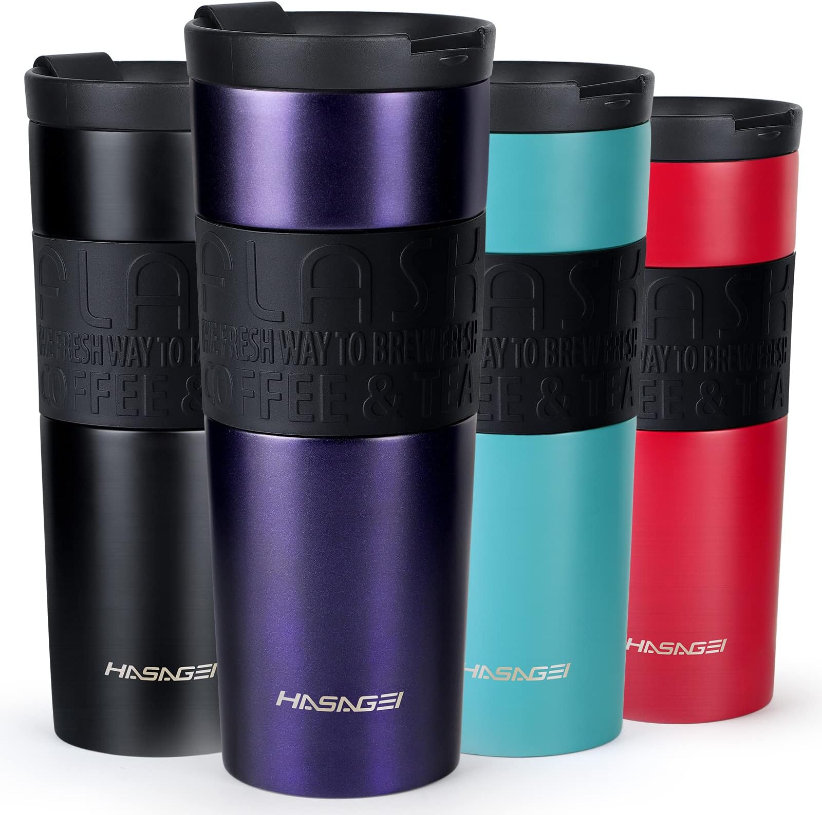 Tefal K3082214 Travel Mug Grande, Reusable Drink Bottle To Go, Quick ...