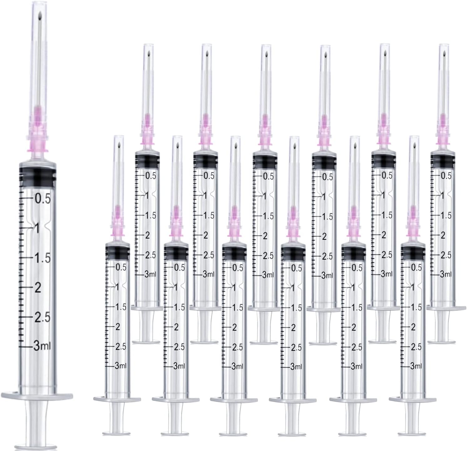 Amazon.com: 25 Pack 3ml 18Ga Lab Syringe Tools with Measurement ...