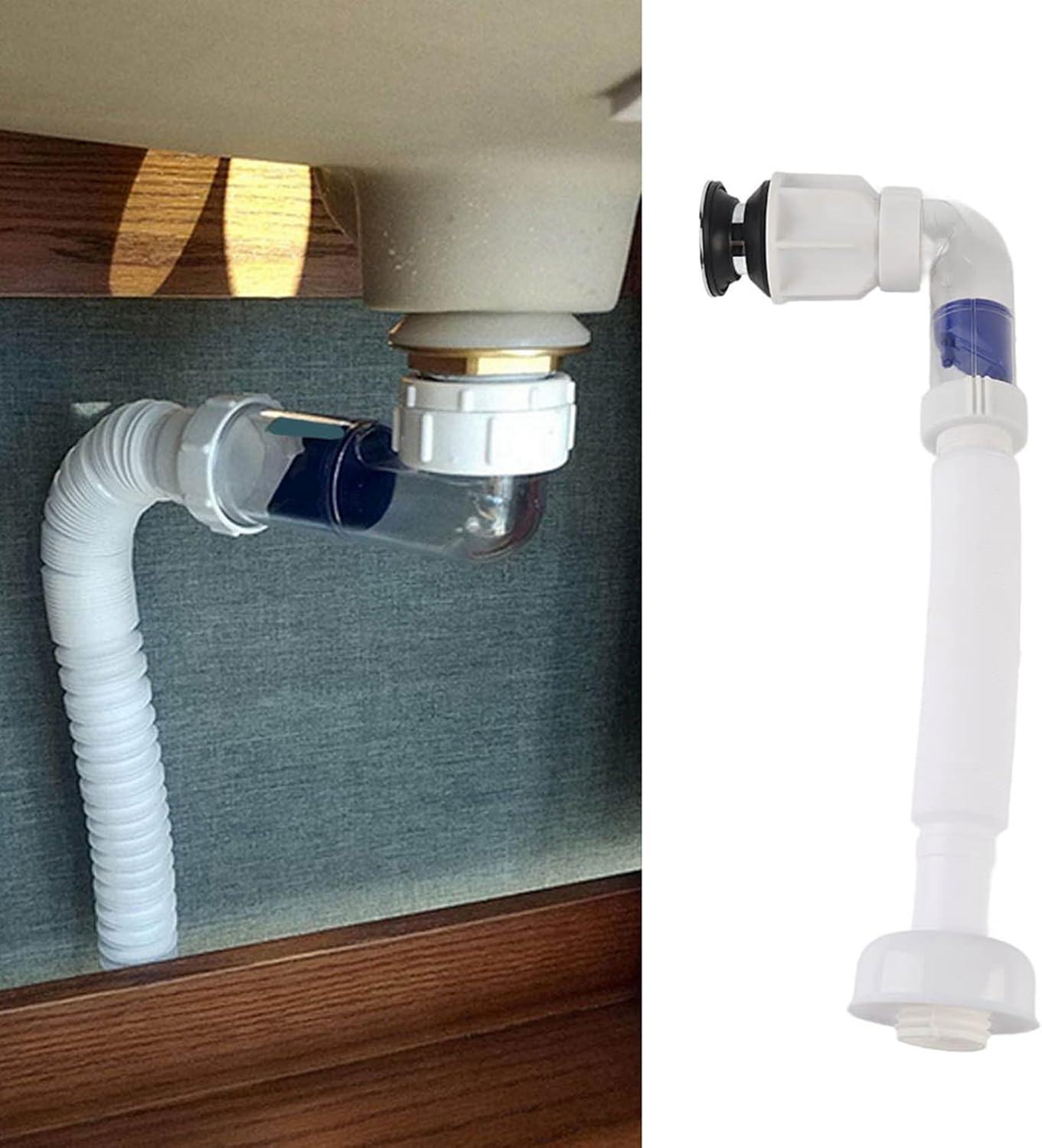 Sink Drain Pipe AntiOdor Expandable Flexible Universal Sink Drain Pipe ...